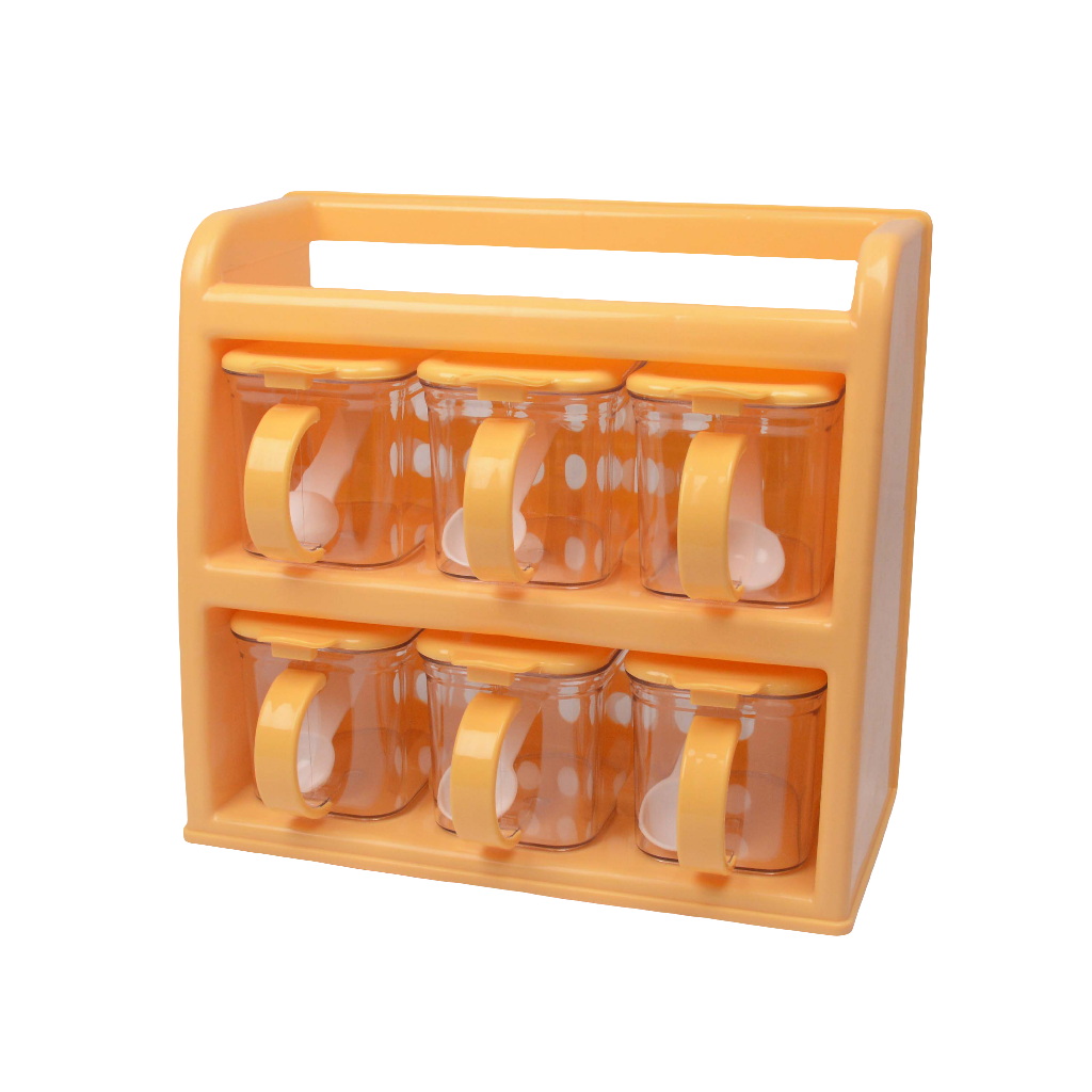 Cooking Joie Plus Spice Rack – 6 Pcs Set – Zahra Homewares By Majestic