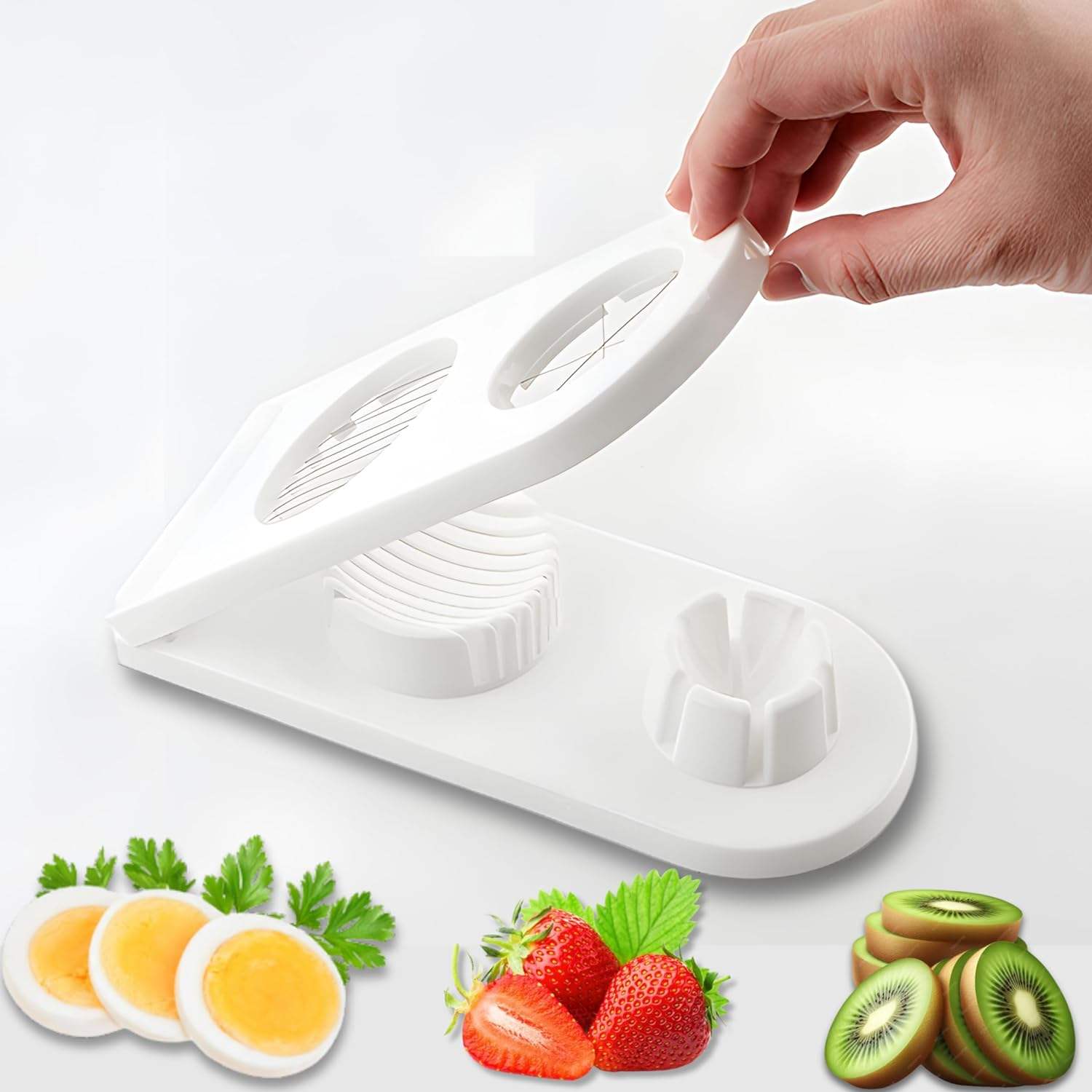 Egg Slicer Multipurpose Egg Chopper - 2 Slice Modes, Stainless Steel E ...